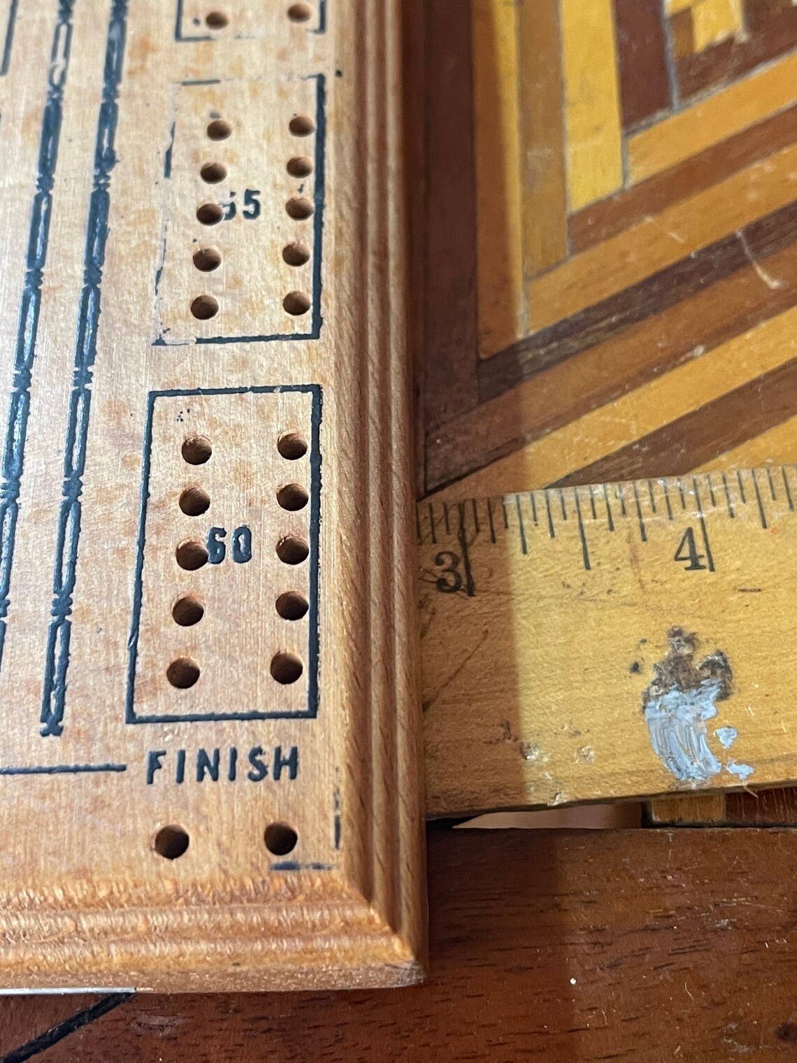 Vintage Cribbage Board Wood | Etsy