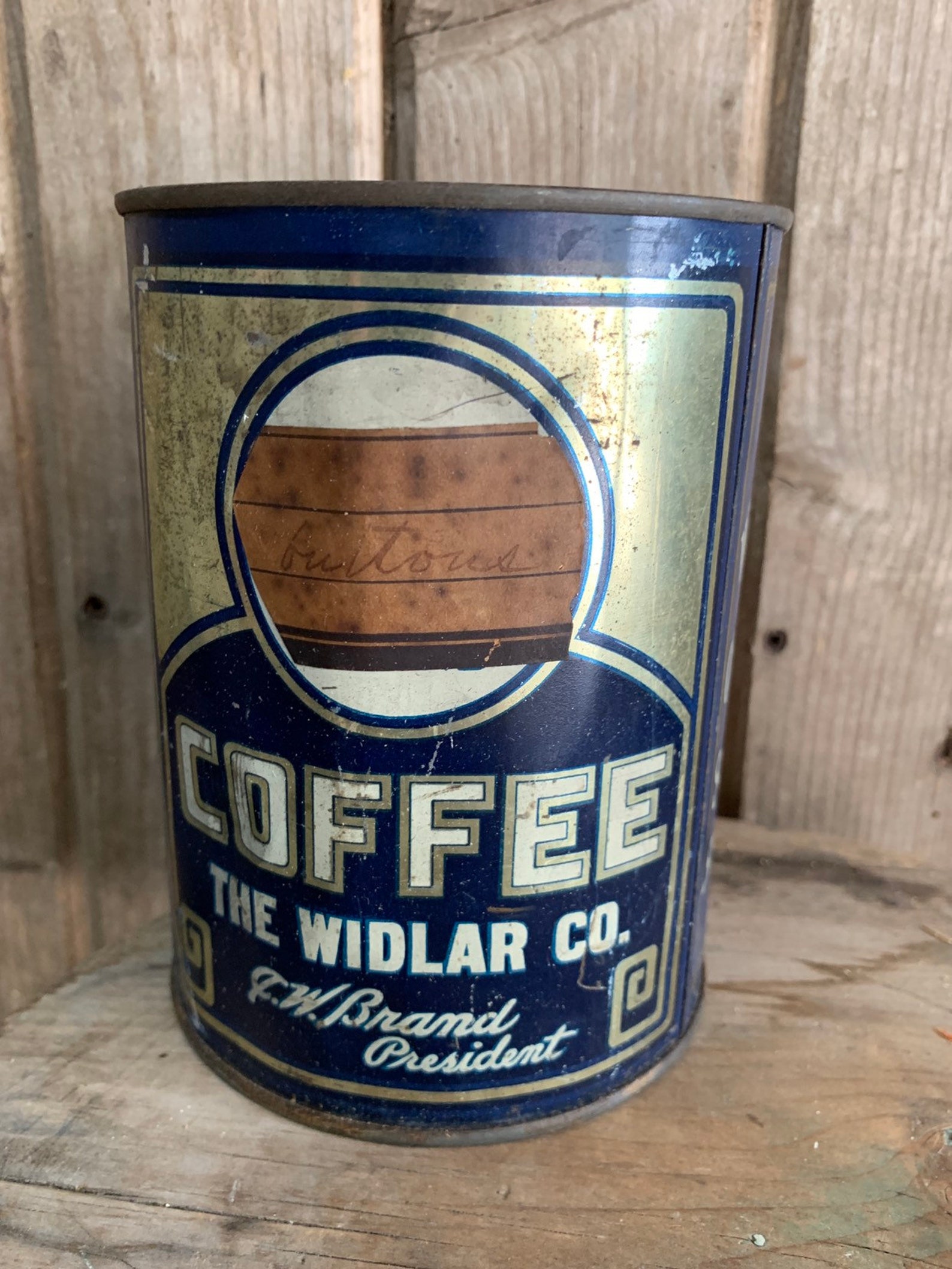 Vintage CW Coffee Tin RARE Free Shipping - Etsy