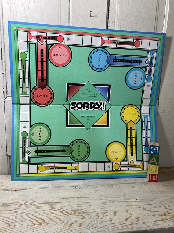 Vintage Game Board Old Sorry - Etsy