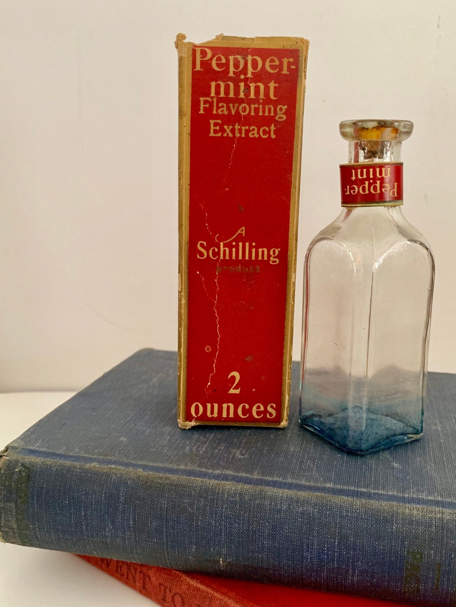 Vintage Peppermint Flavoring Box and Bottle | Etsy