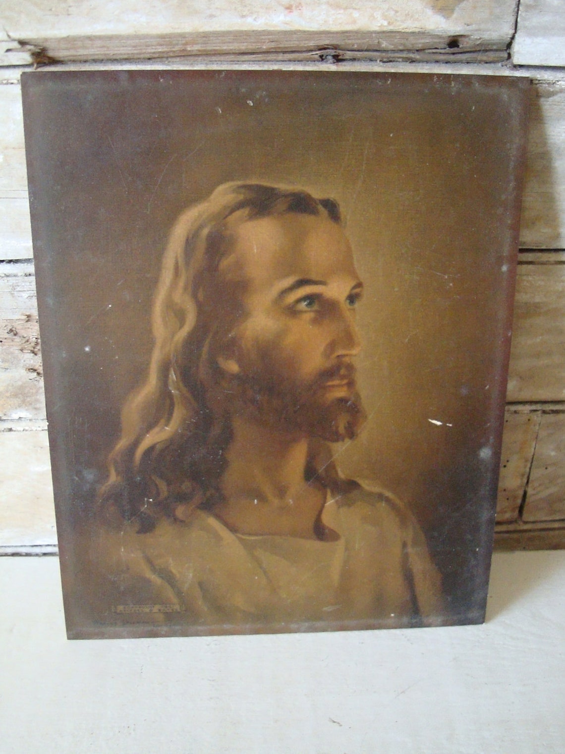 Vintage Jesus Picture Old Ornate Copyright 1941 | Etsy