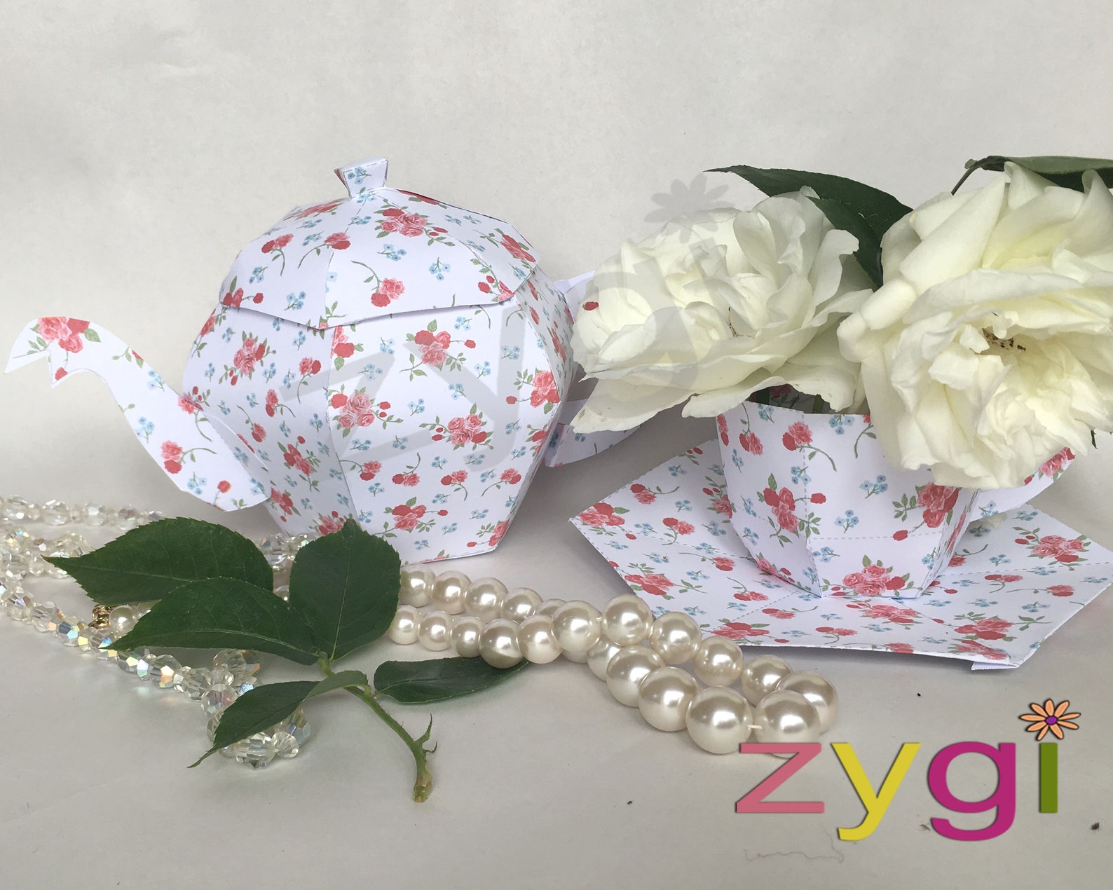 Tea Pot Favor Gift Box With Lid Teapot PDF Template Tea Party - Etsy UK