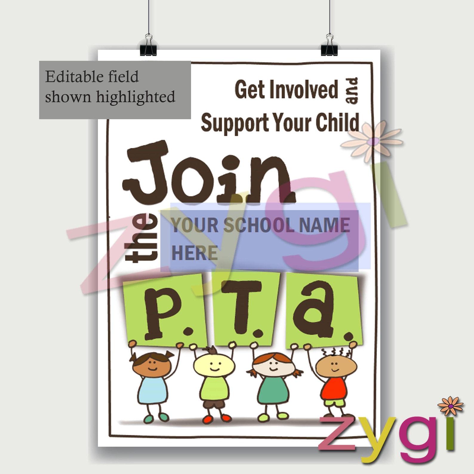 Printable PTA Poster- Your Pta Needs You- Editable and Printable- You ...