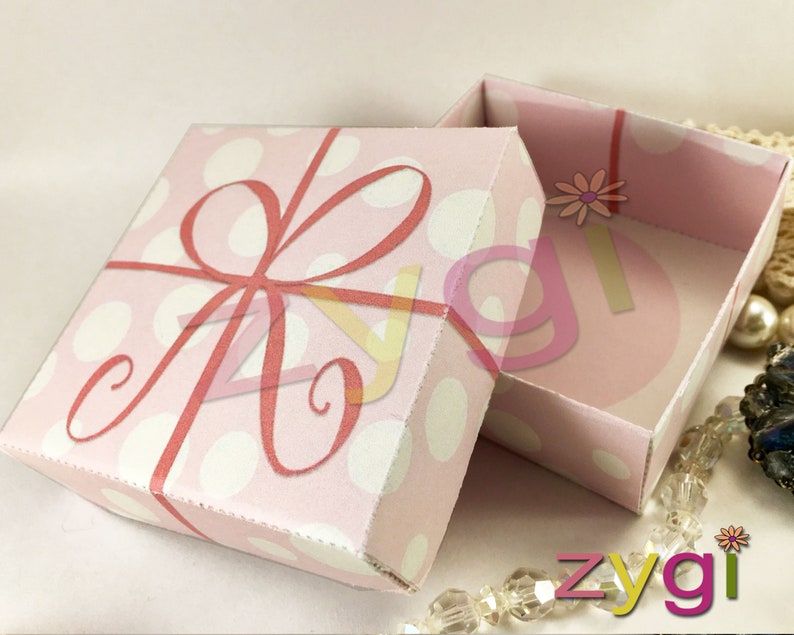 Gift Box With Lid Template Printable Jewelry Jewellery - Etsy