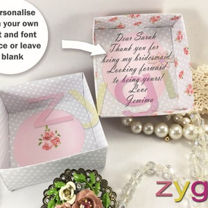 Printable Jewelry Box Pattern Template With Lid- DIY Crafting- Favours ...