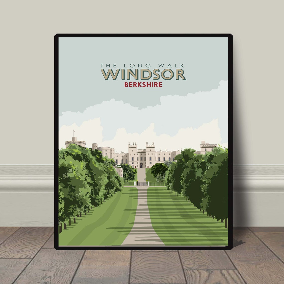 Windsor Castle Print the Long Walk Royal Windsor Art Print | Etsy UK