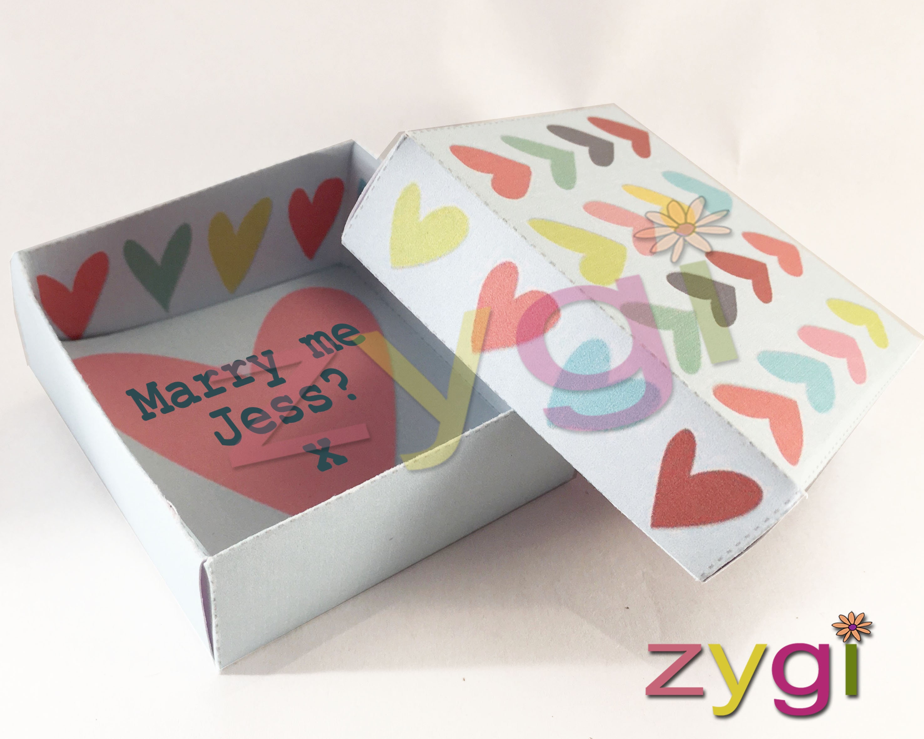 Box With Lid Template Printable for Jewelry or Gifts Hearts | Etsy