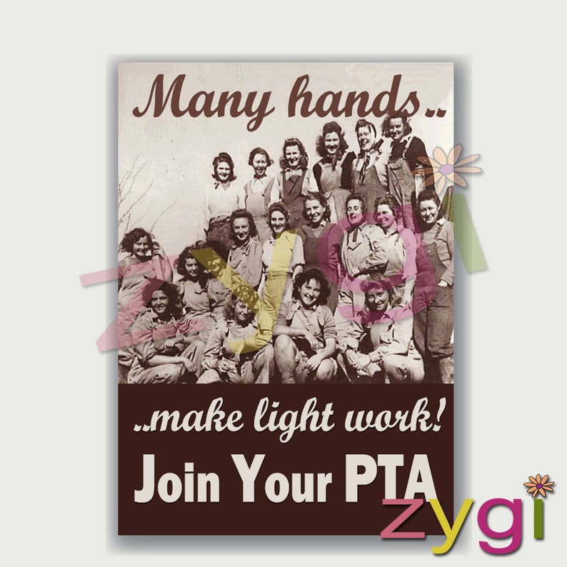 Printable PTA Poster- Your Pta Needs You- Vintage Style- Printable- You ...