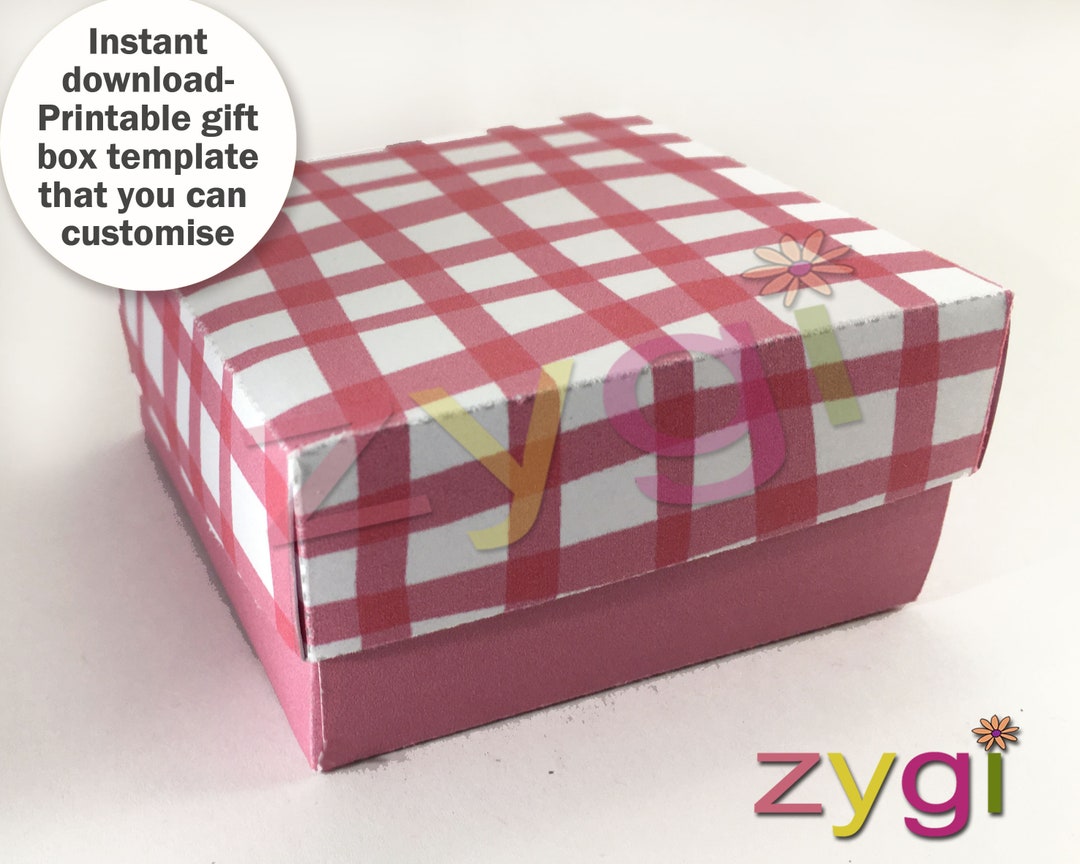 Gift Box With Lid Template Printable, Jewelry, Jewellery, Favors, Gifts ...