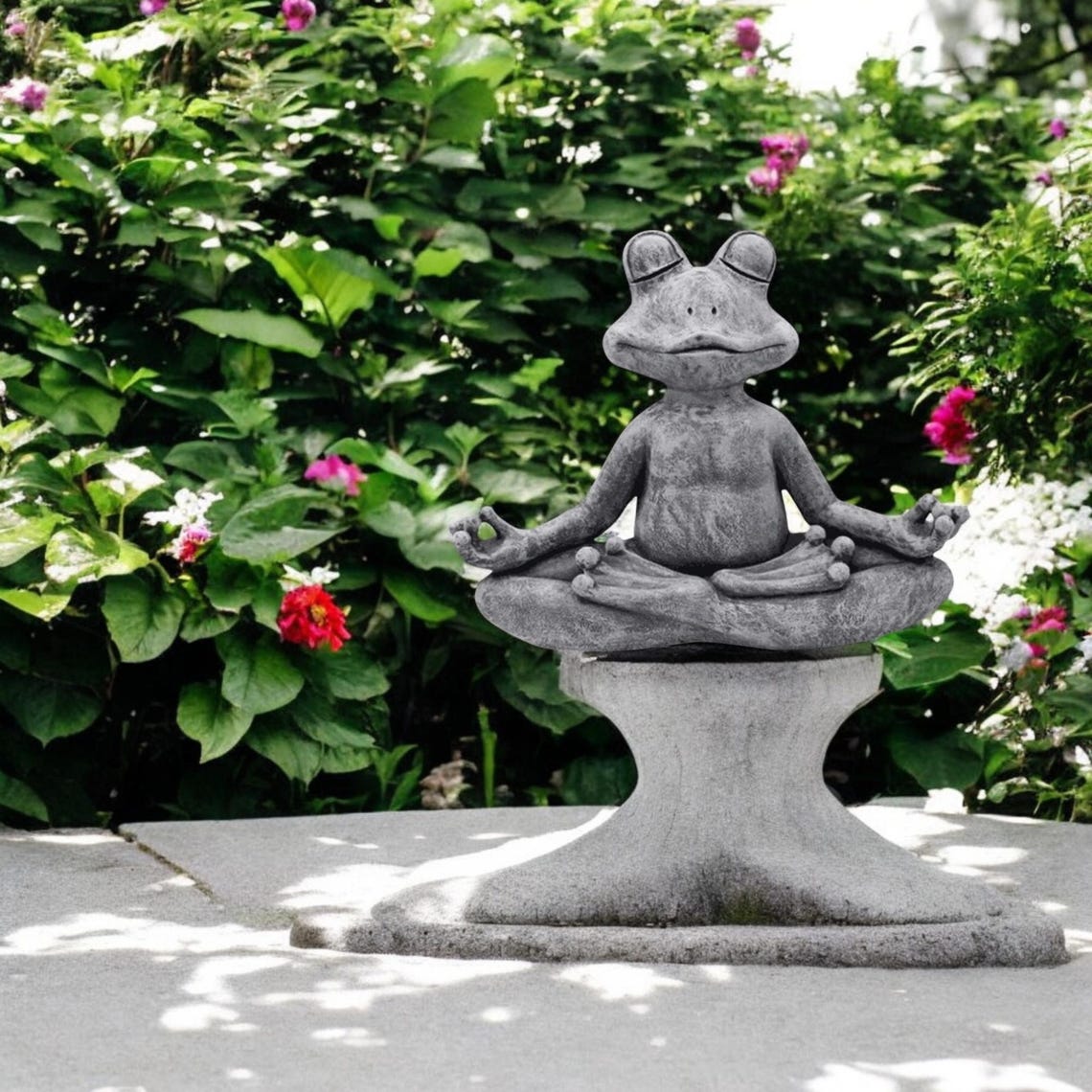 Namaste, Ribbit! – Zen Yoga Frog Statue – Chill Resin Buddha Frog for ...