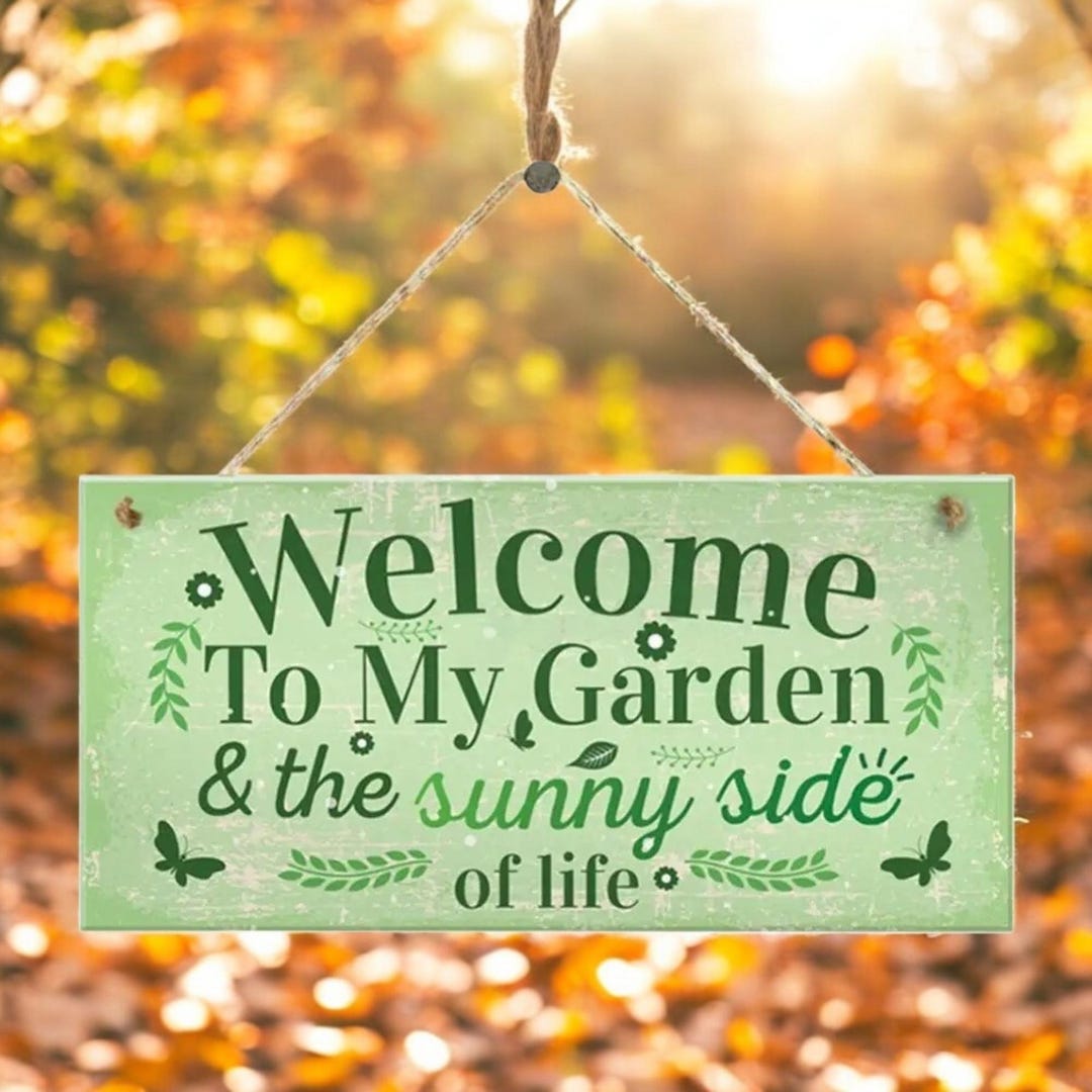 Custom Wooden Garden Sign – Personalized Outdoor Hanging Decor for Yard ...