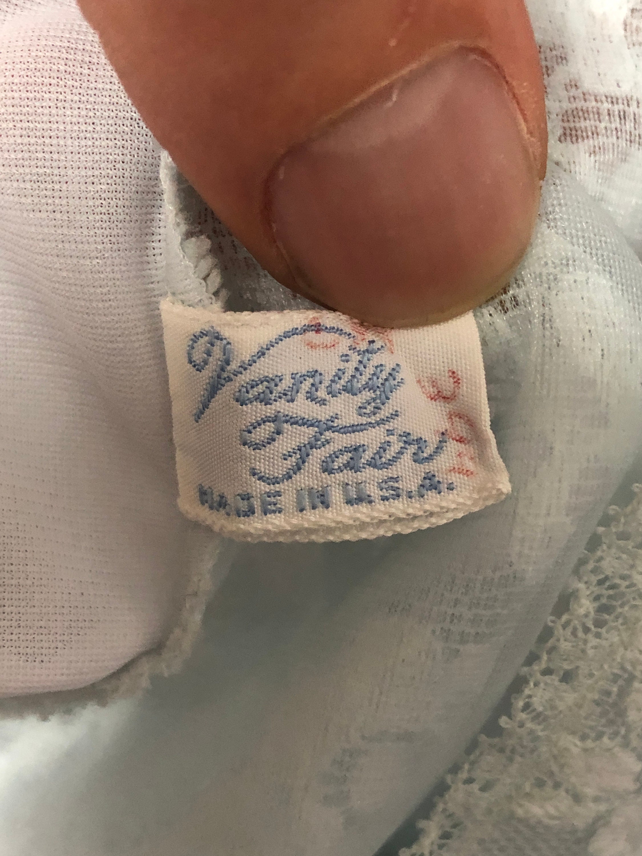 Vanity Fair Light Blue Somewhat Sheer Small Lingerie Slip With 36 Bust ...