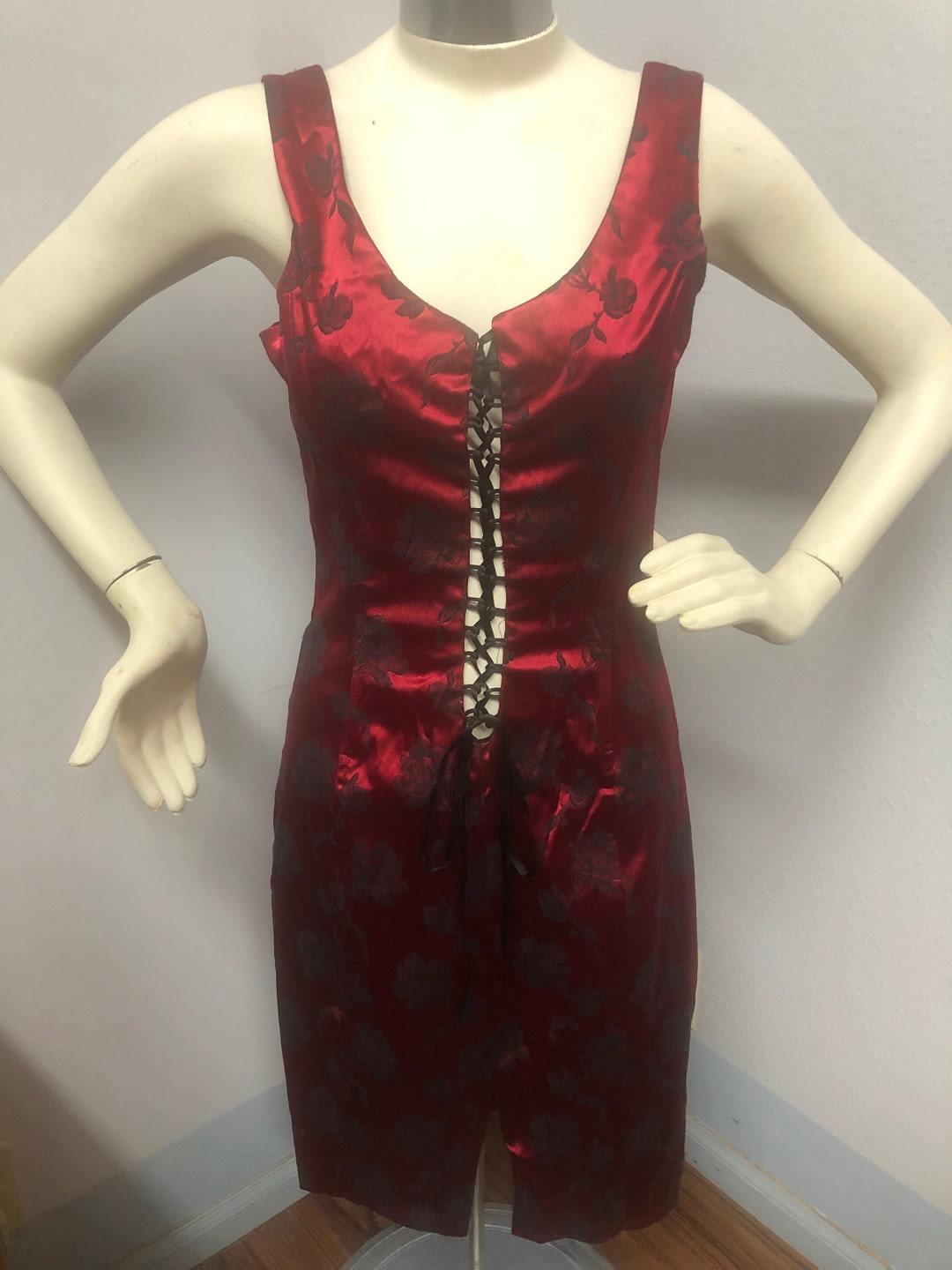 Moda International Cranberry Red Party Dress Size 12 - Etsy