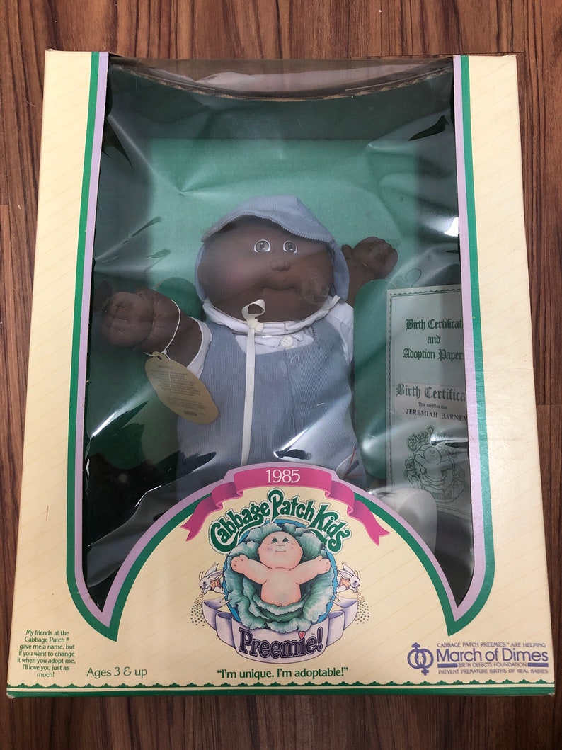 Cabbage Patch Kids Preemie Doll 1985 Jeremiah Barney Perfect Condition ...
