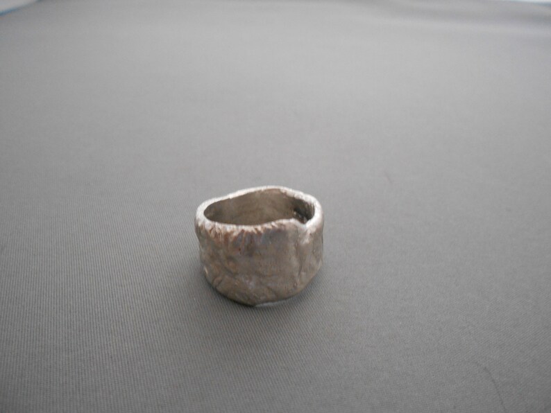 Solid Silver Nugget Ring - Etsy