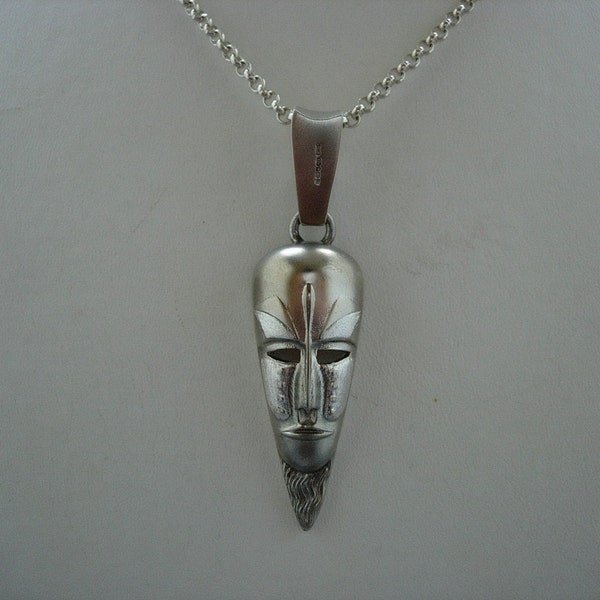 African Mask Pendant - Etsy
