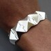Silver Pyramid Bracelet - Etsy