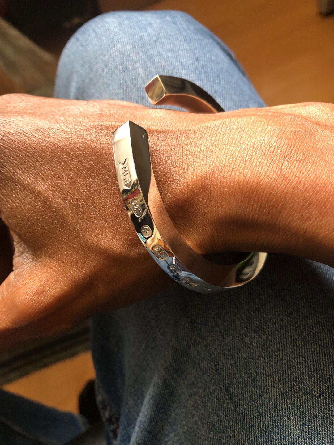 Heavy Solid Silver Bullion Bar Large Hallmarked Bangle - Etsy