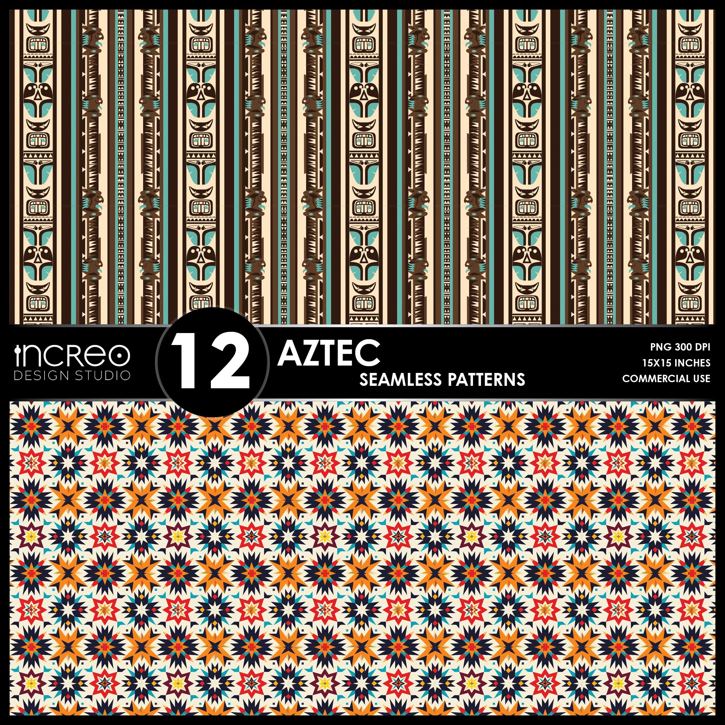 Rustic Aztec Patterns – Tribal Seamless Aztec Digital Paper Pack, Aztec ...