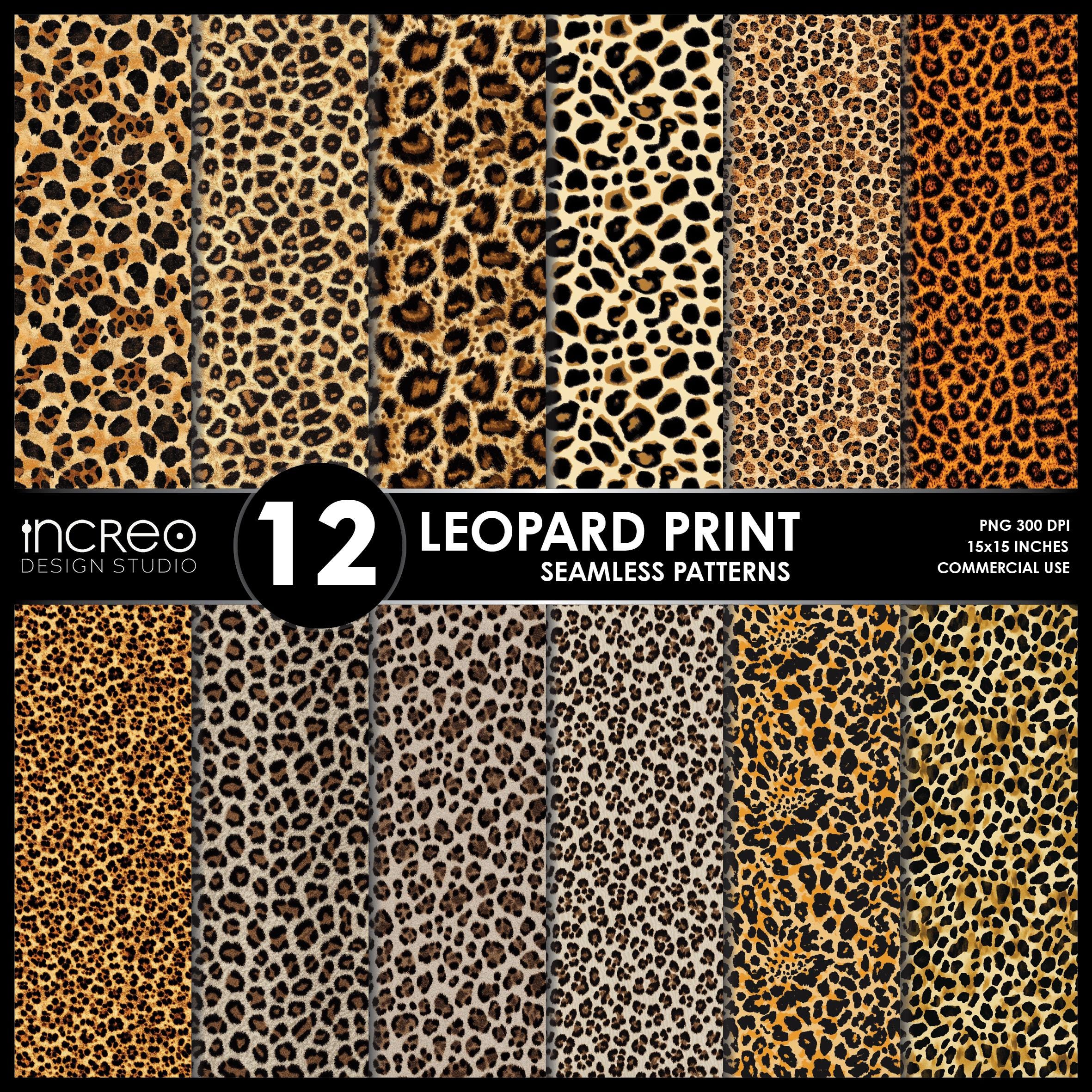 Leopard & Cheetah Print Seamless Patterns: Safari Decor (digital ...