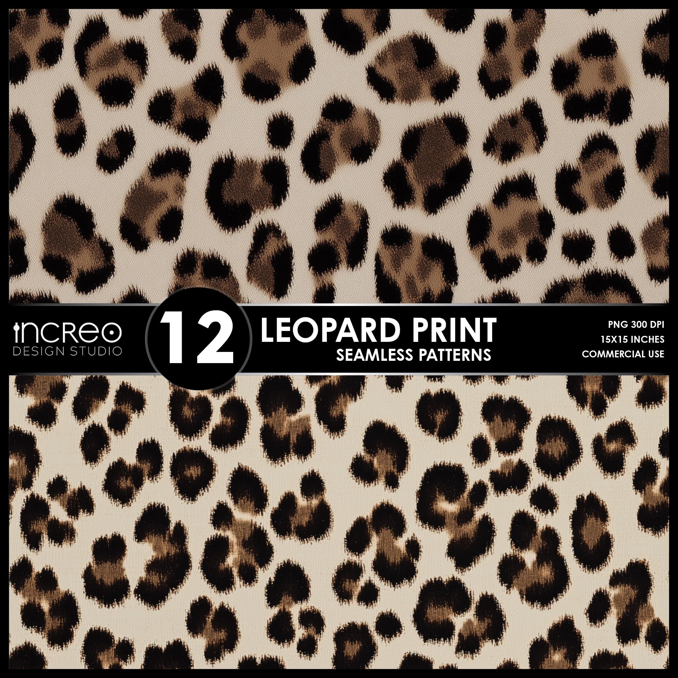 Leopard & Cheetah Print Seamless Patterns: Safari Decor (digital ...