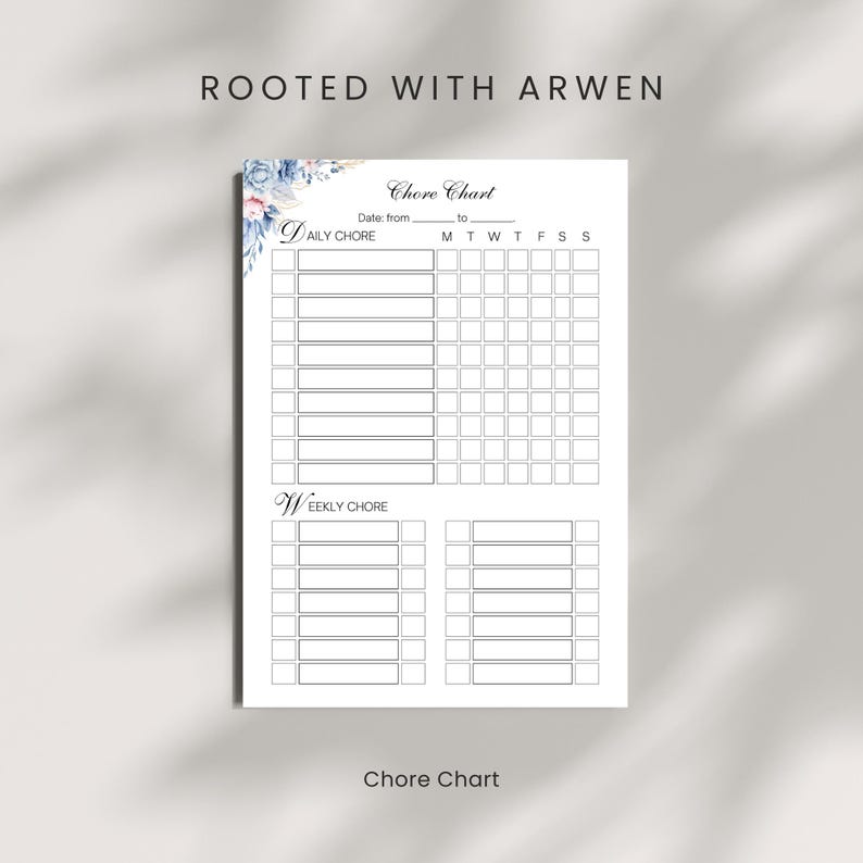 Printable Chore Chart - Etsy