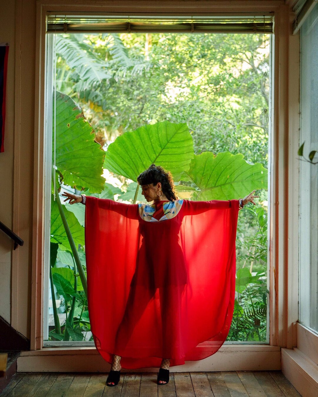 Empress Caftan Red Sheer Caftan With Cuffs - Etsy