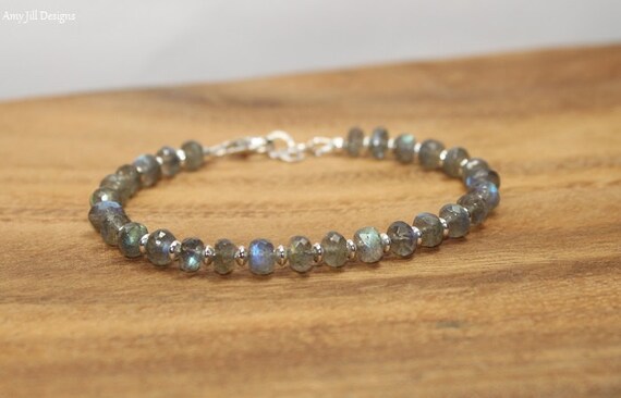 Labradorite Bracelet Labradorite Jewelry Sterling Silver or | Etsy