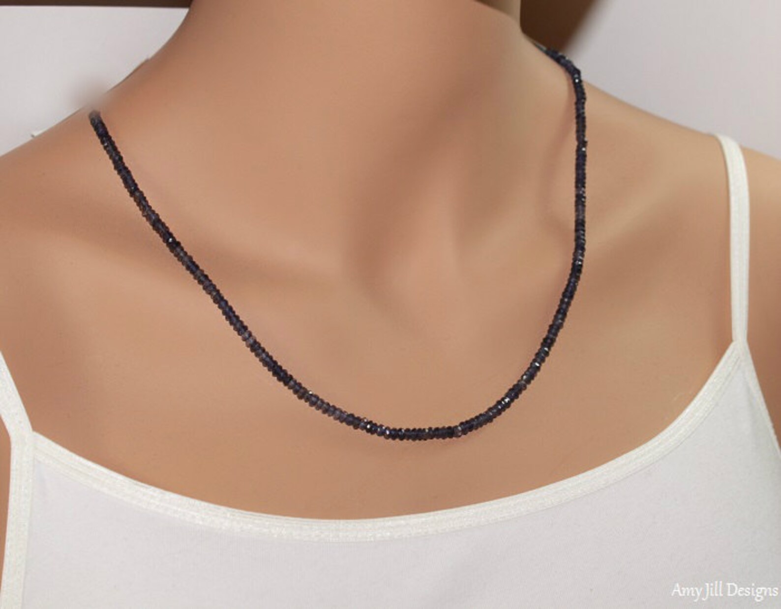 Iolite Necklace Iolite Jewelry Sterling Silver Shaded - Etsy