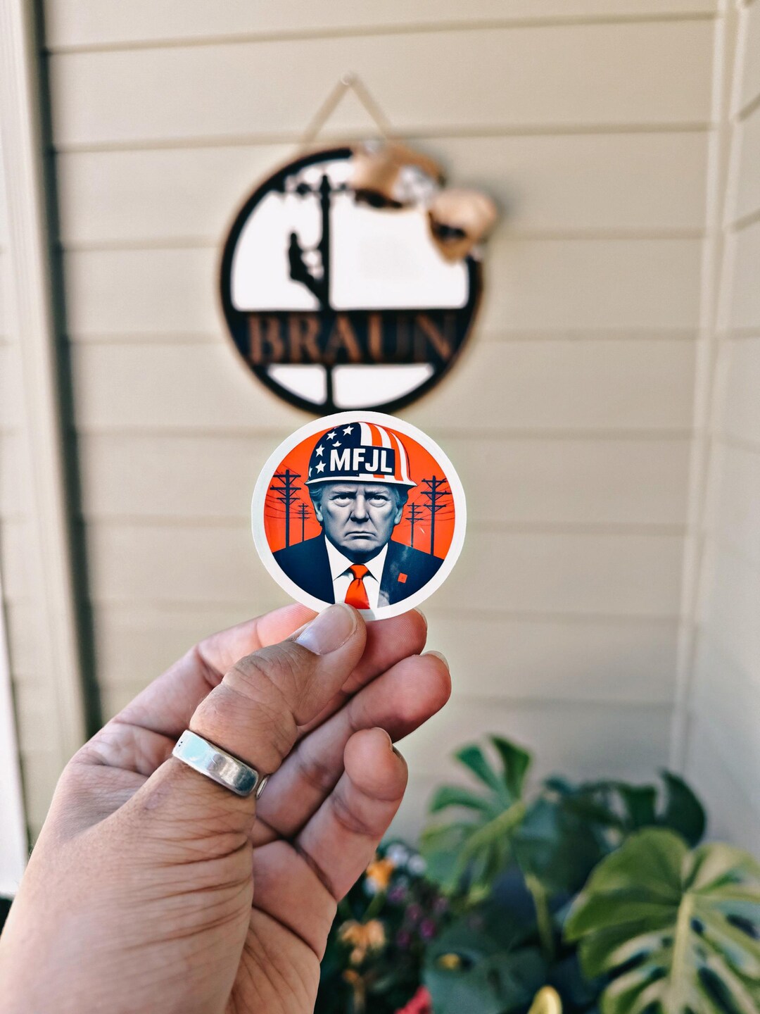 TRUMP MFJL Hard Hat Sticker - Etsy