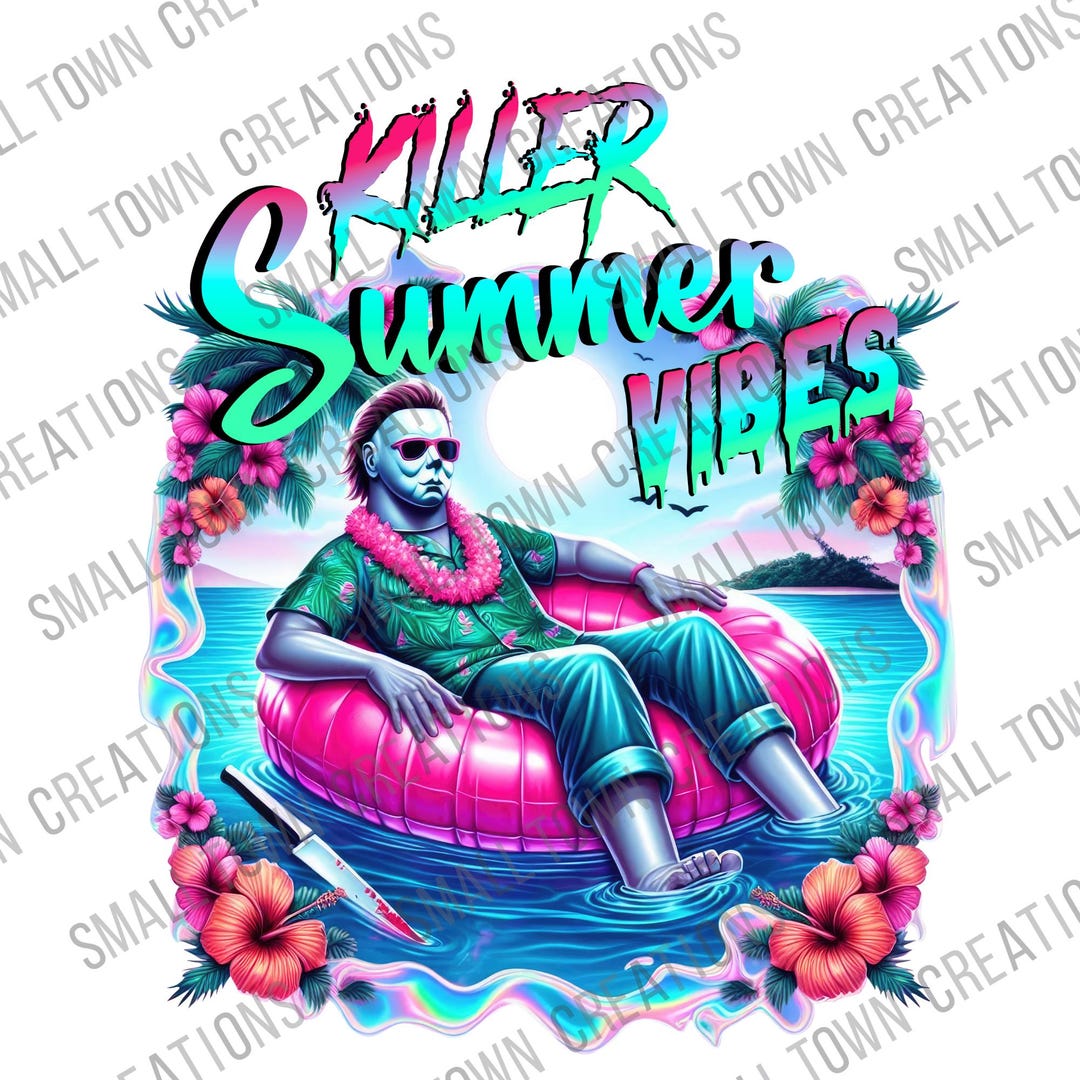 Michael Myers Horror Killer Summer Vibes Png - Digital Image ...