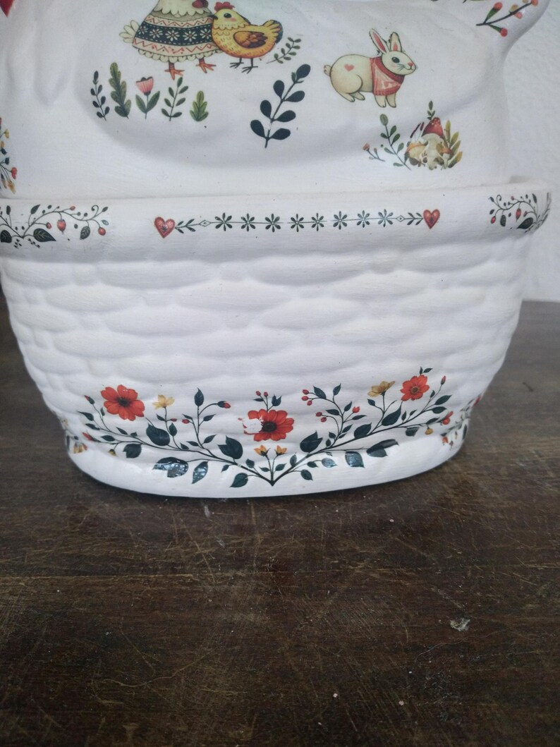 Vintage Ceramic Hen Jar – Farmhouse Kitchen Decor – Rustic Country Gift ...
