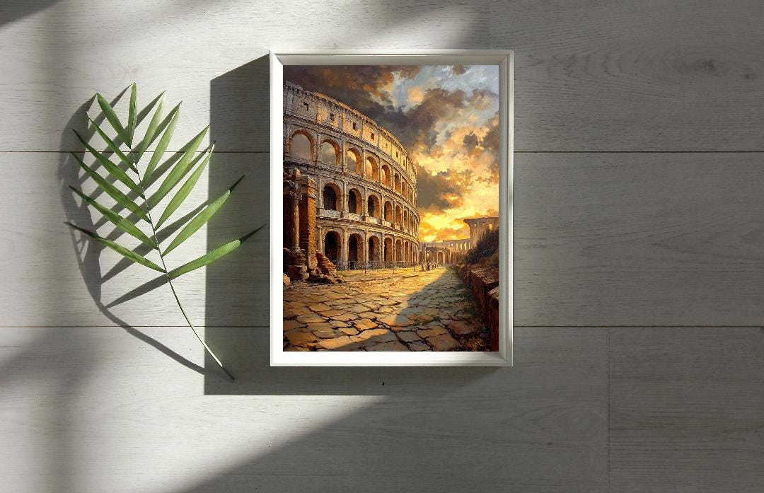 Roman Colosseum Digital Printable Wall Art. - Etsy