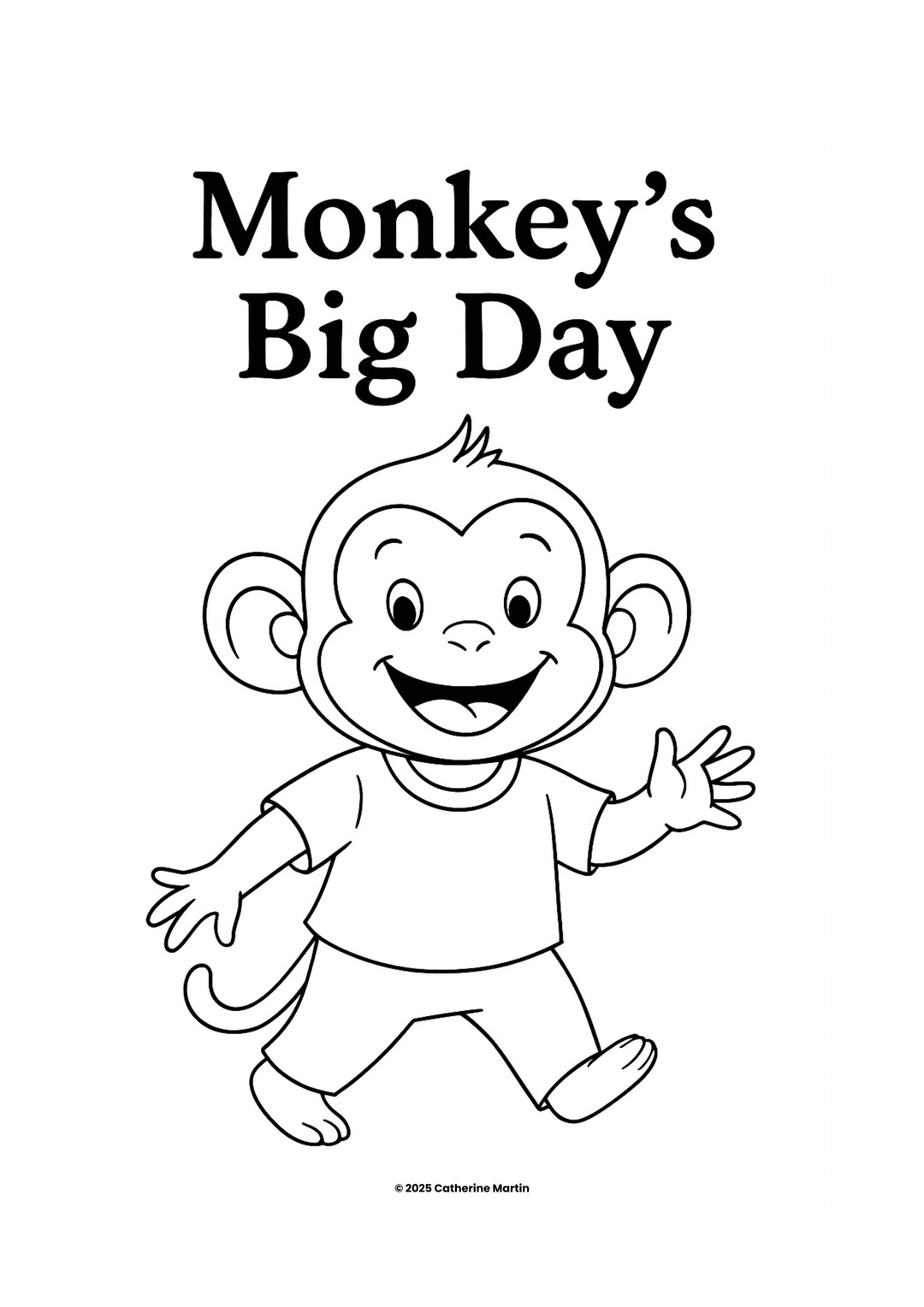 Monkey’s Big Day-printable Kids Coloring Book | Emotion Coaching ...
