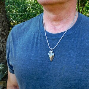 Sterling Silver Arrow Head Necklace Mens Necklace Solid Sterling Silver ...
