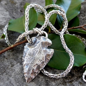 Sterling Silver Arrow Head Necklace Mens Necklace Solid Sterling Silver ...