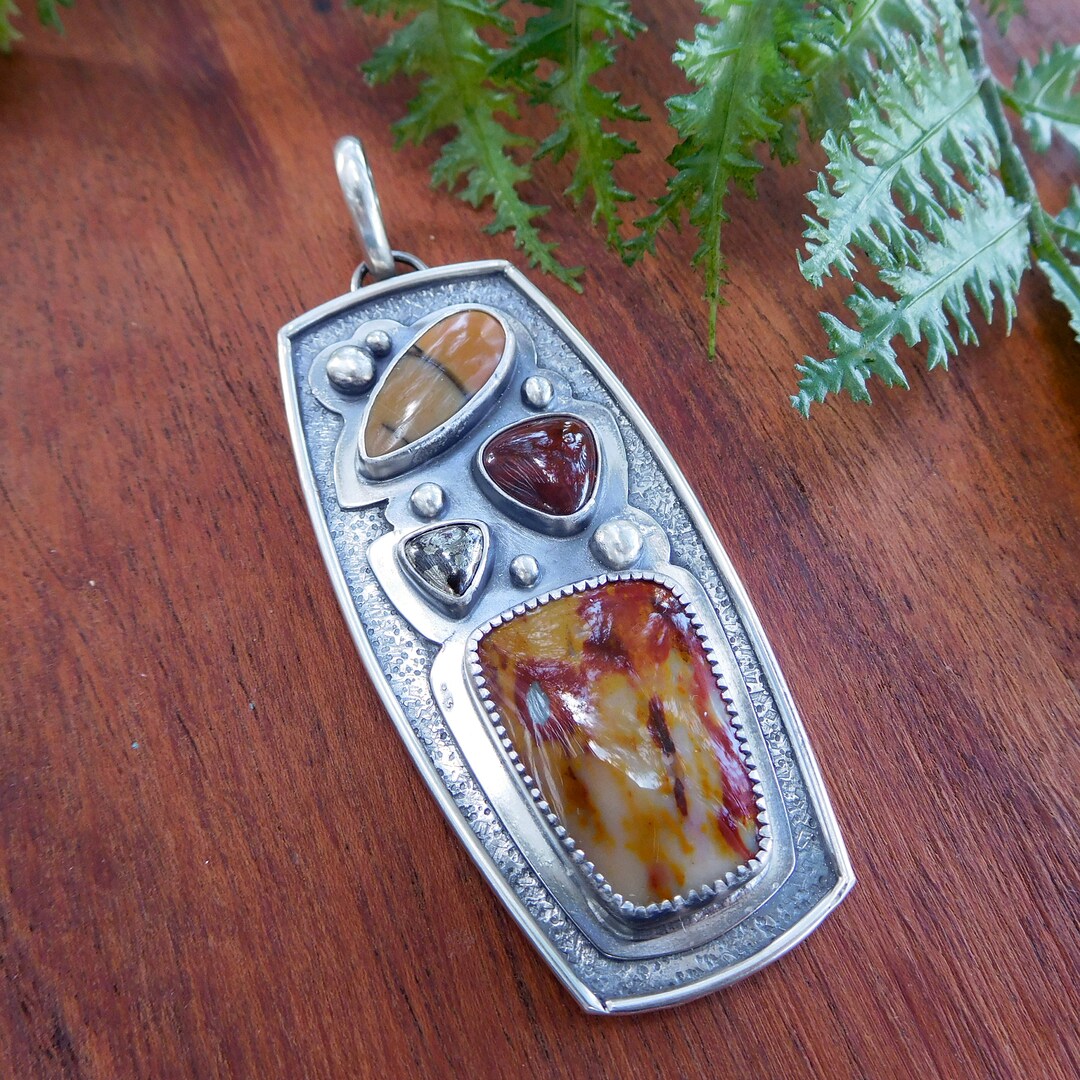 Mookaite, Jasper, Healers Gold Pendant - Sterling Silver - Artisan Made ...