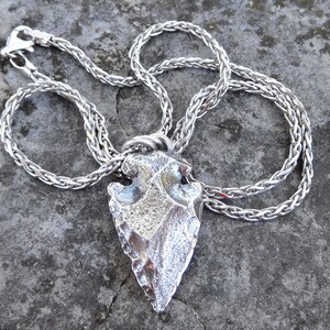 Sterling Silver Arrow Head Necklace Mens Necklace Solid Sterling Silver ...