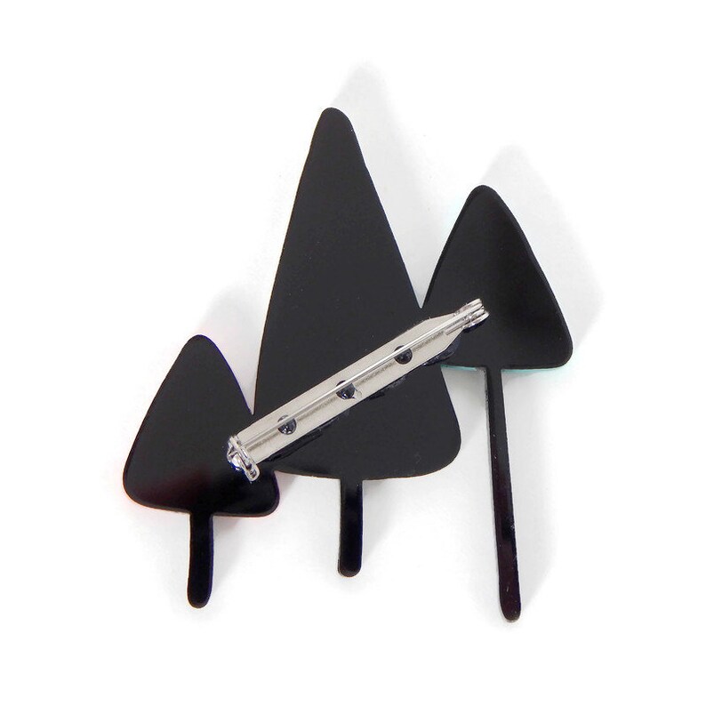 Mid Century Modern Trees Brooch Vintage 1950 Style Pink and | Etsy