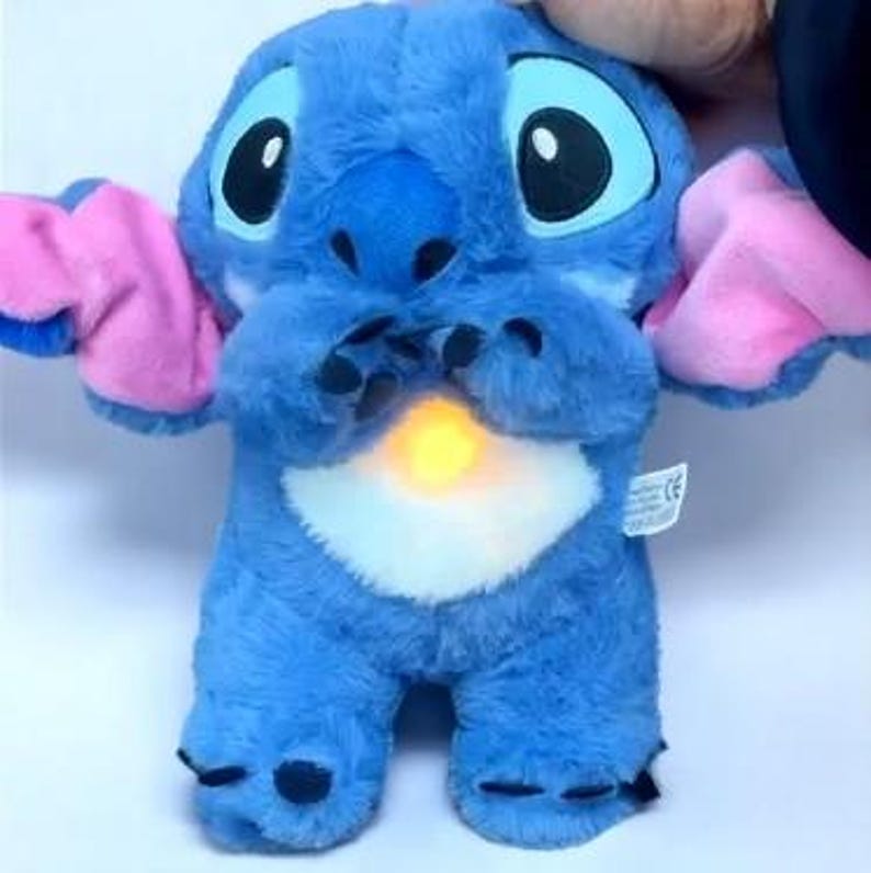 Disney Lilo & Stitch Pink Plush Sleep Toy – Breathing, Music and Light ...