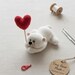 Crochet Polar Bear Plush With Heart, Handmade Valentine's Gift - Etsy