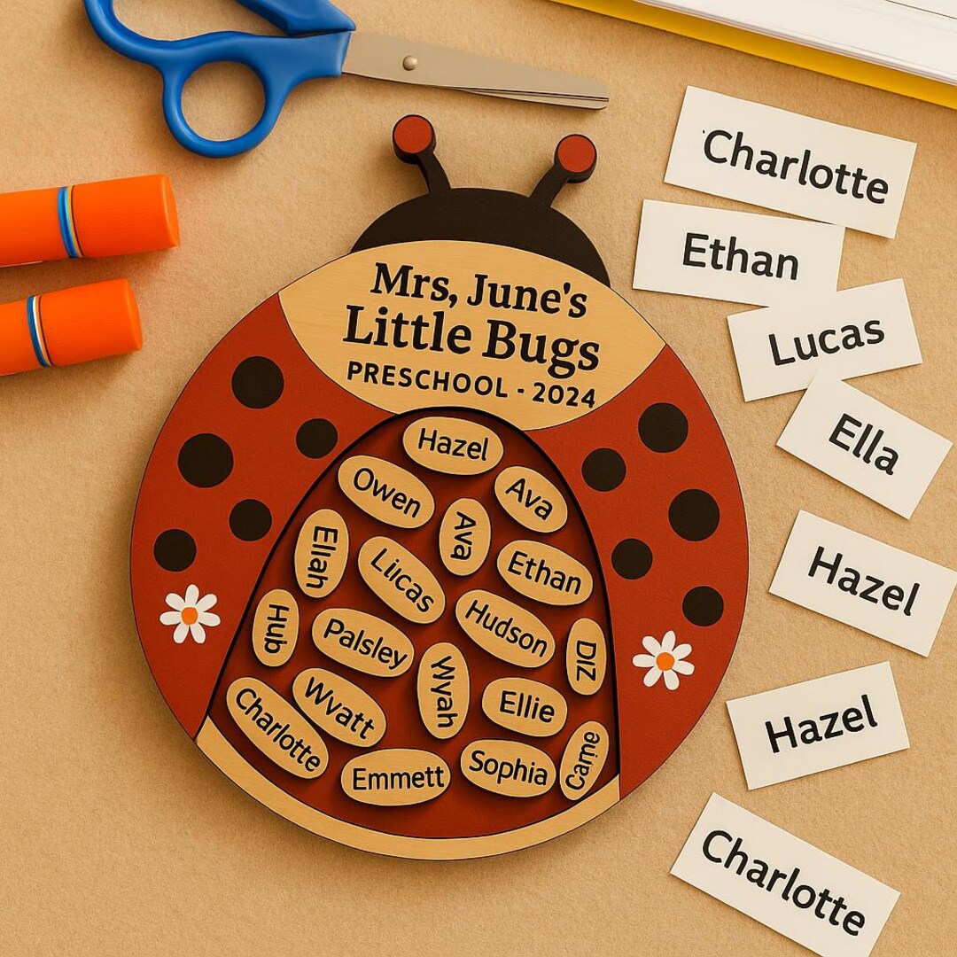 Personalized Ladybug Teacher Sign: Wood Student Name Keepsake, 2024 - Etsy