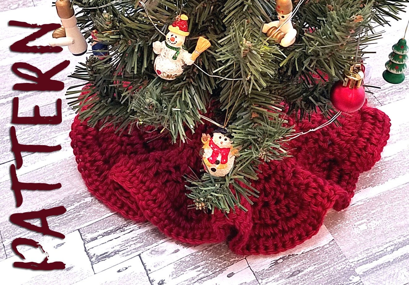 PATTERN: Quick Mini Tree Skirt One-skein Crochet PDF - Adjustable Size ...