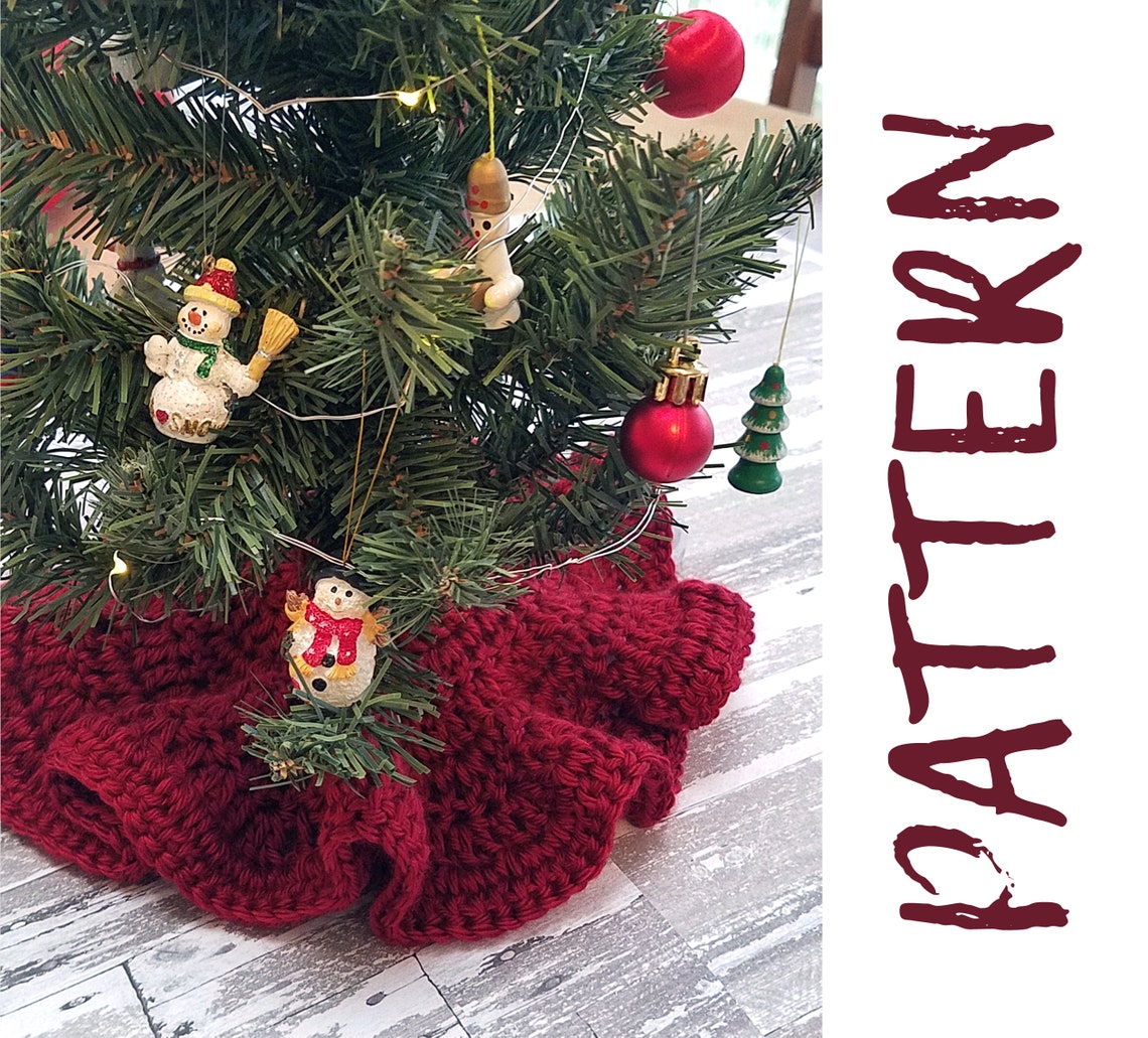 PATTERN: Quick Mini Tree Skirt One-skein Crochet PDF Adjustable Size ...