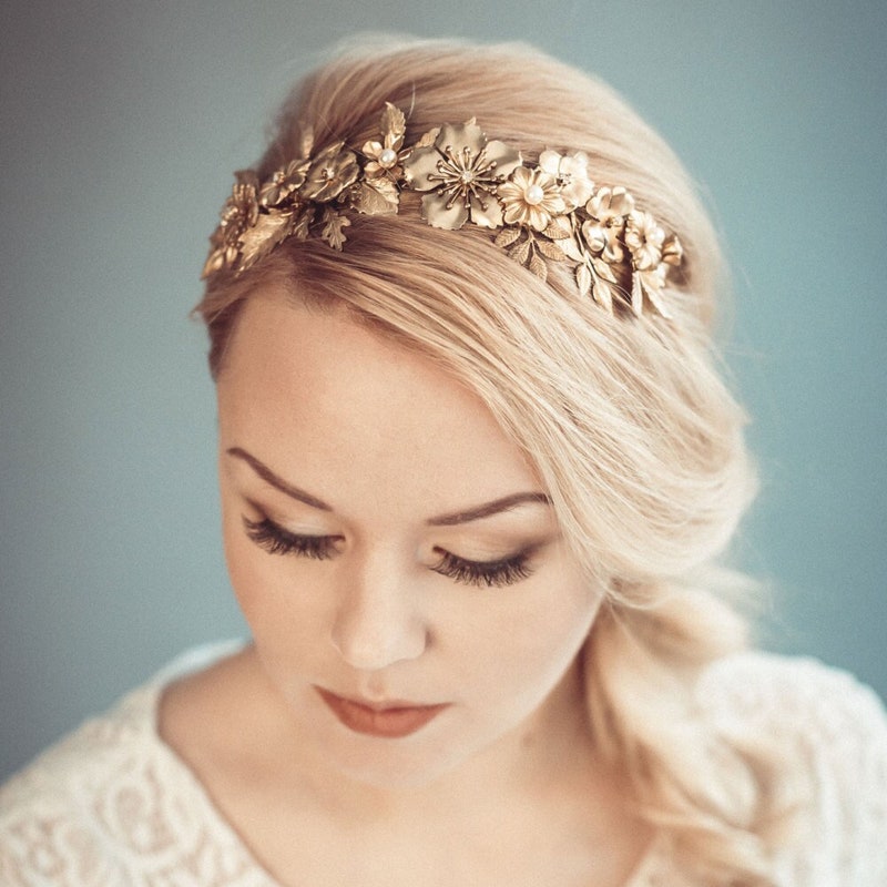 Gold Bridal Headbands - Etsy