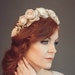 Beige Flower Crown Rustic Wedding Headpiece Boho Hair Wreath - Etsy