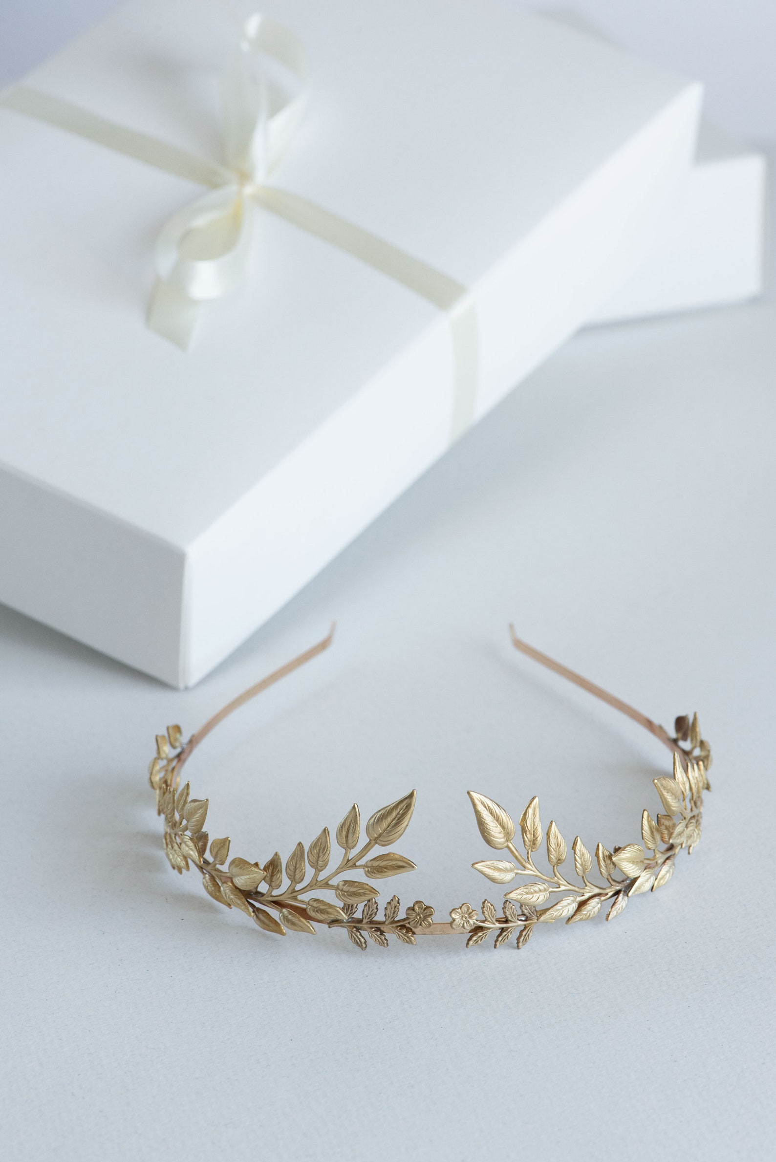 Gold leaf headband Greek goddess headband Grecian tiara | Etsy