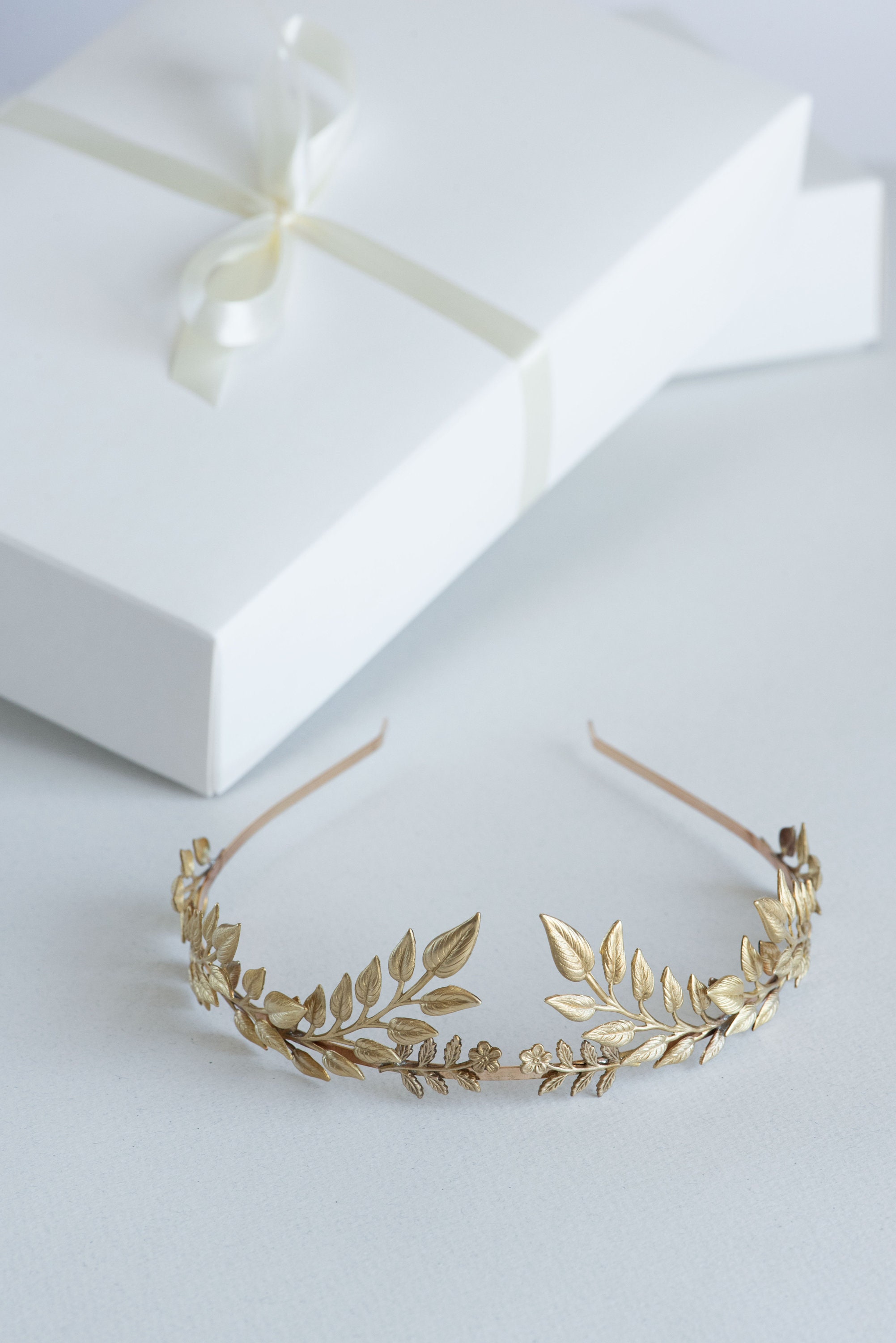 Gold leaf headband Greek goddess headband Grecian tiara | Etsy