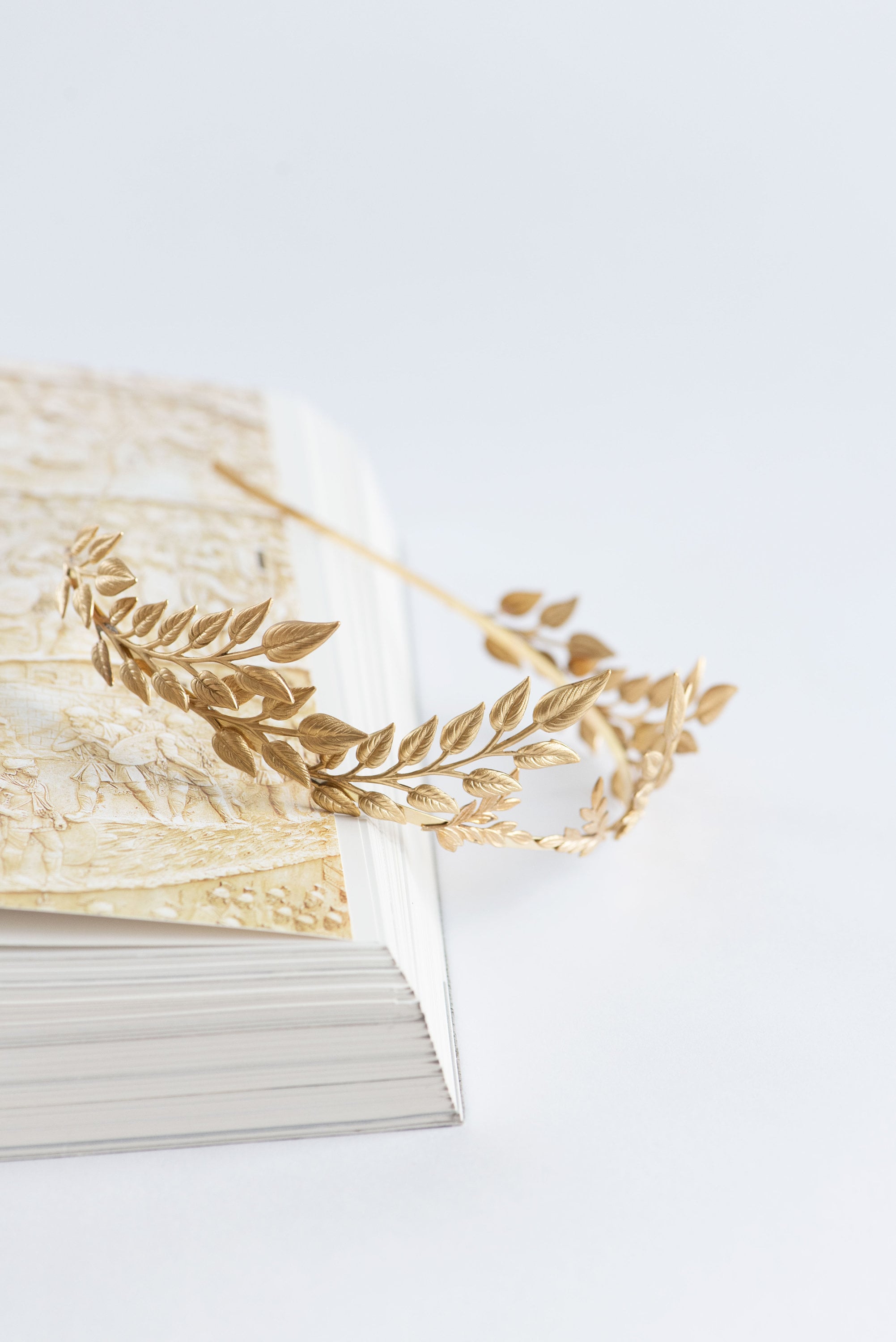 Gold leaf headband Greek goddess headband Grecian tiara | Etsy