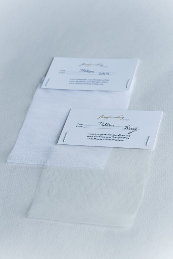 Italian tulle samples Wedding veil swatches | Etsy